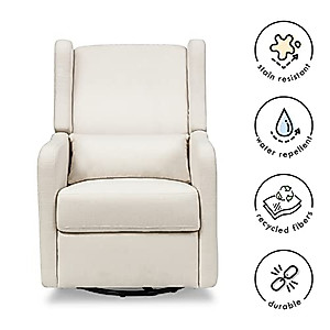 Carter's by DaVinci Arlo Recliner and Swivel Glider, Water Repellent & Stain Resistant, Greenguard Gold & CertiPUR-US Certified, Performance Cream Linen