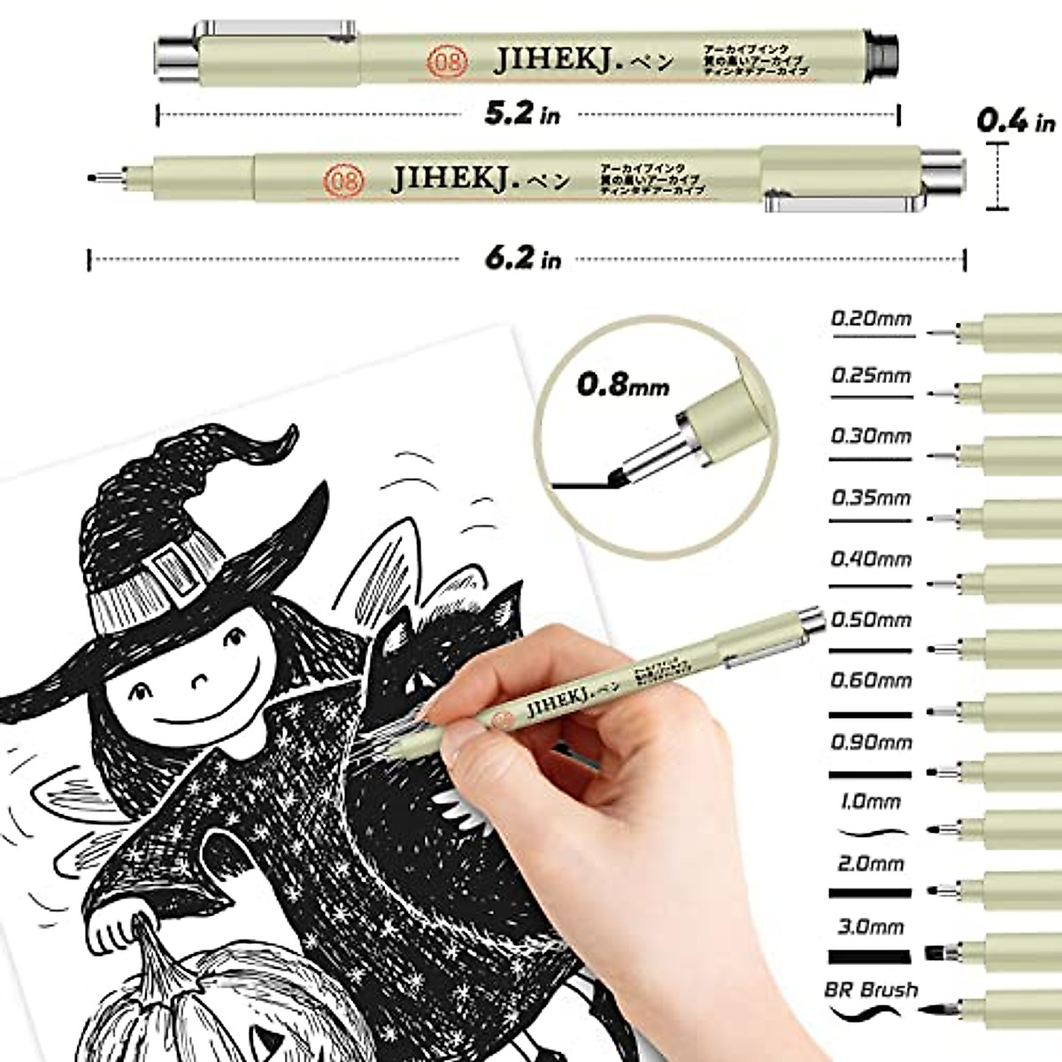 Drawing Pens 12-Pack, Art Pens Anime Pens Sketch Pens Precision Multiliner Pens ink Pens Calligraphy Pens Design Pens Office School Supplies Drawing Supplies Artists Line Art Supplies Design Supplies