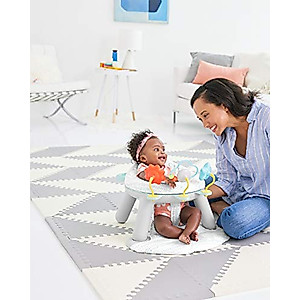 Skip Hop Baby Play Mat, Interlocking Foam Floor Tiles, 70" x 56", Playspot, Grey/Cream