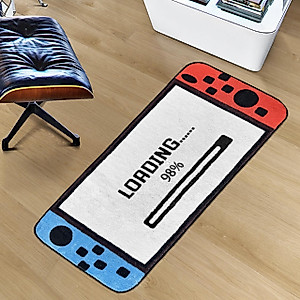 Gaming Video Game Machine Area Rugs Game Controller Gamepad Modern Carpet Non-Slip Gaming Floor Mat for Bedroom Playroom Living Room Home Decor Rugs 47X20 Inch