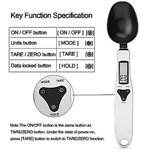 JOYIT Digital Spoon Scale 500g/0.1g - Stainless Steel Food Measuring Scale, Small Baking Scale with LCD Display