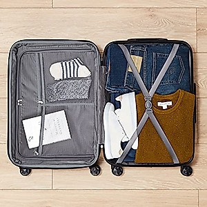 Amazon Basics 20-Inch Hardside Spinner, Navy Blue