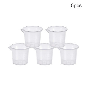 Othmro 25mL Chemistry Experiment Water Graduated Container Griffin Beaker Clear 5 pcs