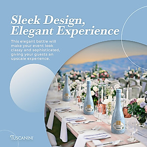 Tuscanini Sparkling Moscato Grape Juice, 25.3oz (2 Pack) | Non Alcoholic Italian Moscato | Elegant Champagne Bottle | Imported from Italy | Great for Cocktails | Kosher