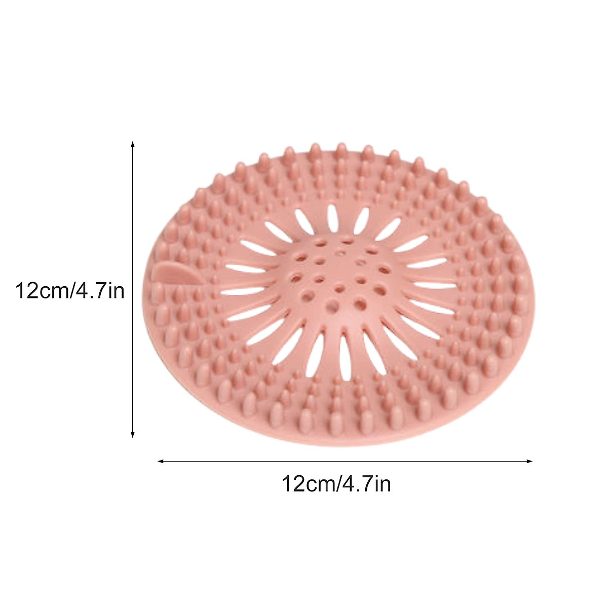 BEIJIALY 4 Pcs Drain Hair Catcher Round Silicone Hair Stopper Strainer Covers Drain Protectors with Suction Cups Easy to Install and Clean Suit for Bathroom Bathtub Kitchen