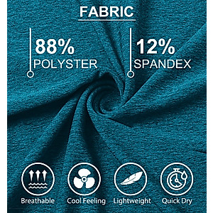 MAGCOMSEN Long Sleeve Shirts for Women Workout Running T Shirts Athletic Quick Dry Gym T Shirts Summer Lightweight Hiking Fishing T Shirts Peacock Blue L