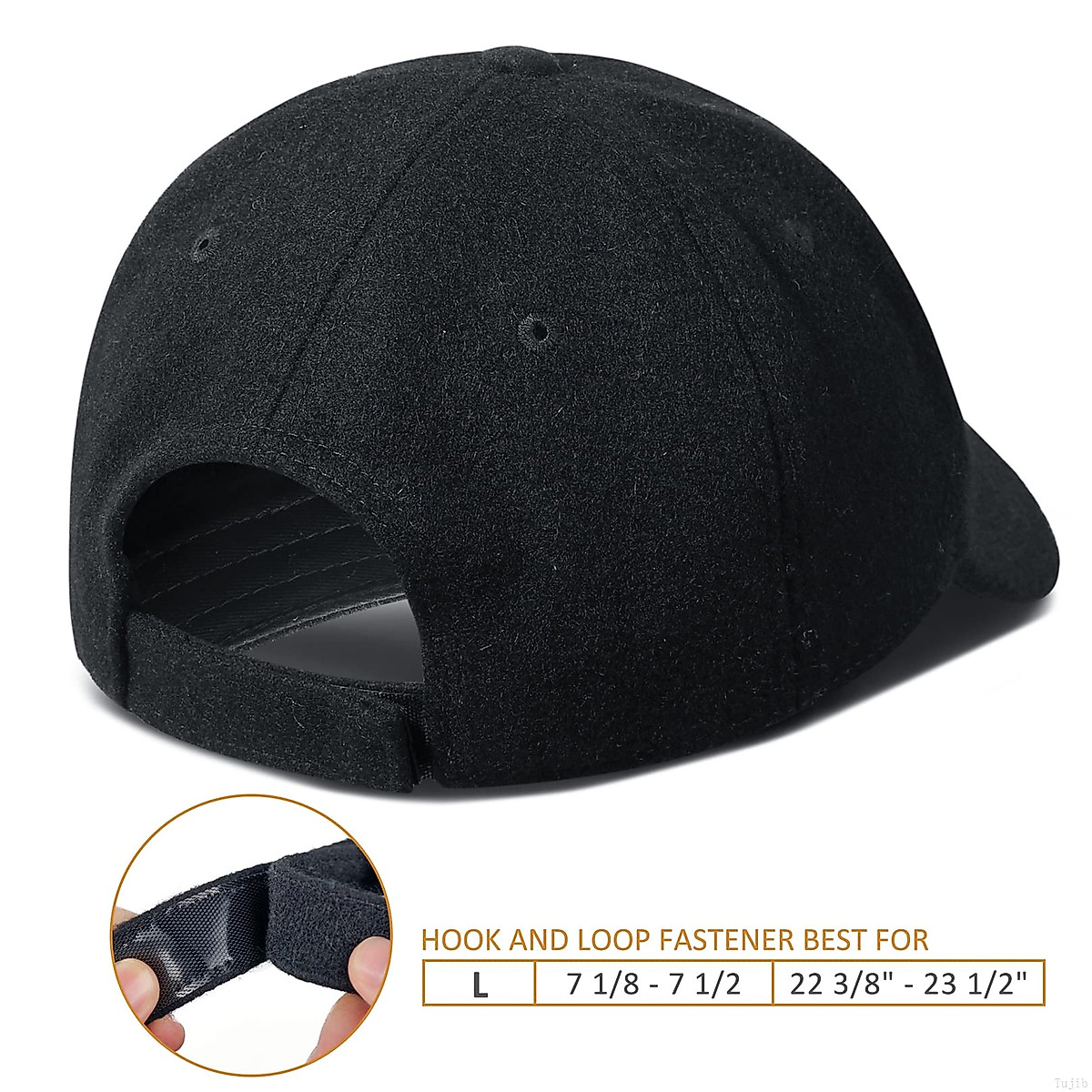 GADIEMKENSD Winter Baseball Caps Wool Dad Hat Warm Trucker Hats Work Cap Workout Thick for Mens Womens Black