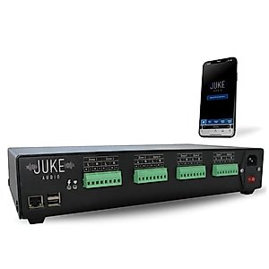 Juke-6 | 6 Zone, 12 Channel, Audio Amplifier with Wirless Streaming | | Compatible with Apple & Android | Whole Home Audio System