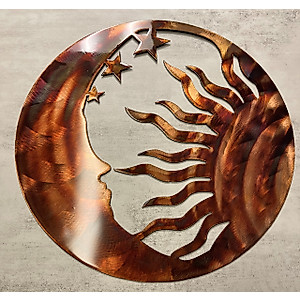 The Moon, the Sun and the Stars Metal Wall Art