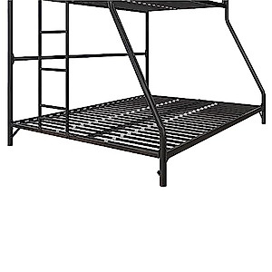 DHP Daven Easy Assembly Kids Bunk Bed, Twin Over Full, Black