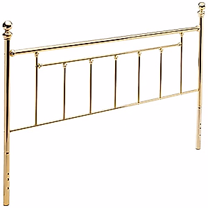 Hillsdale Furniture Hillsdale Chelsea, Bed Frame Not Included King Headboard, Classic Brass
