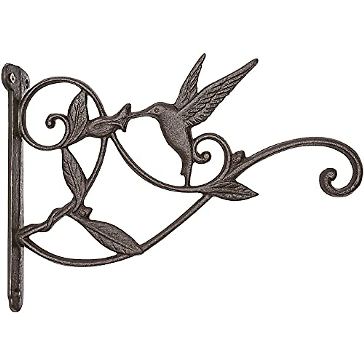 Mkono Hanging Plant Bracket Hook Iron Decorative Plant Hanger for Flower Basket Bird Feeder Wind Chime Lanterns, 1 Pack