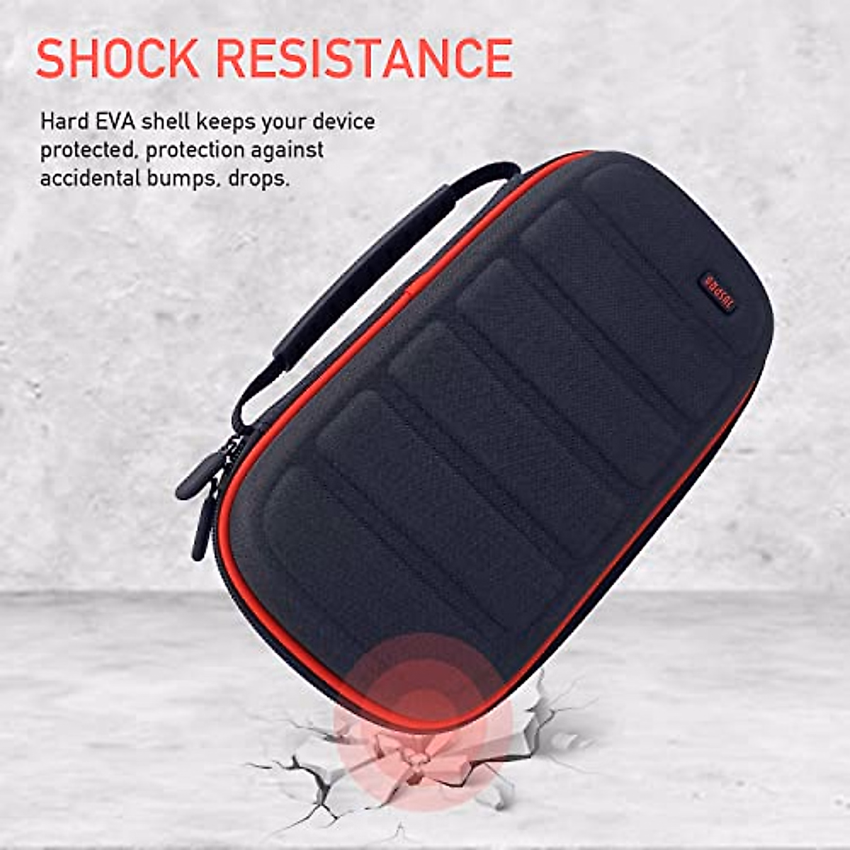 JUSPRO Carrying Case for Nintendo Switch / Switch OLED / Switch Lite, Unique Oxford Waterproof Design with 20 Game Card Slots & Accessory Pocket for Travel & Holiday Gifts