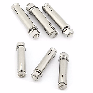 Hex Expansion Bolt Hex Head Nut Sleeve Expansion Screw 304 Stainless Steel External Furniture Bolts, Expanding Shield Anchor Screws Bolts Fastener M6x60mm 5 Pack