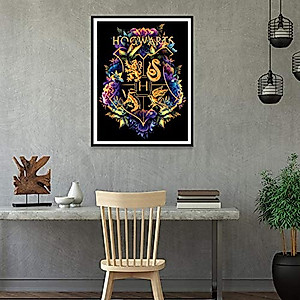 Diamond Painting Kits for Adults, Large Size 5D DIY Round Crystal Rhinestone Embroidery Kits Diamond Art Full Drill Diamond Painting Magic Badge Perfect for Home Wall Deco (Diamond Dotz 14x18inch)