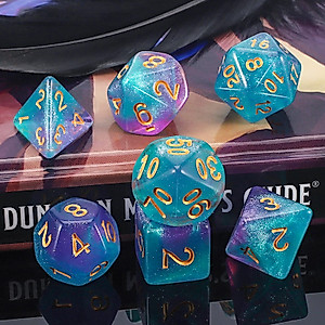 DND Polyhedral Dice for Dungeons and Dragons RPG MTG Role Playing Table Games. 7pcs