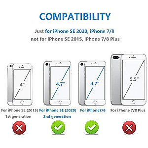 ONETOP for iPhone SE(2022) iPhone SE(2020) iPhone 7/8 Wallet Case with Card Holder, Premium PU Leather Kickstand Card Slots, Double Magnetic Clasp and Durable Shockproof Cover 4.7 Inch(Black)