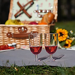 Wicker Picnic Basket for 2, Handmade Willow Hamper Basket Sets 2 Person Picnic Basket with Utensils Cutlery Perfect for Picnic, Camping