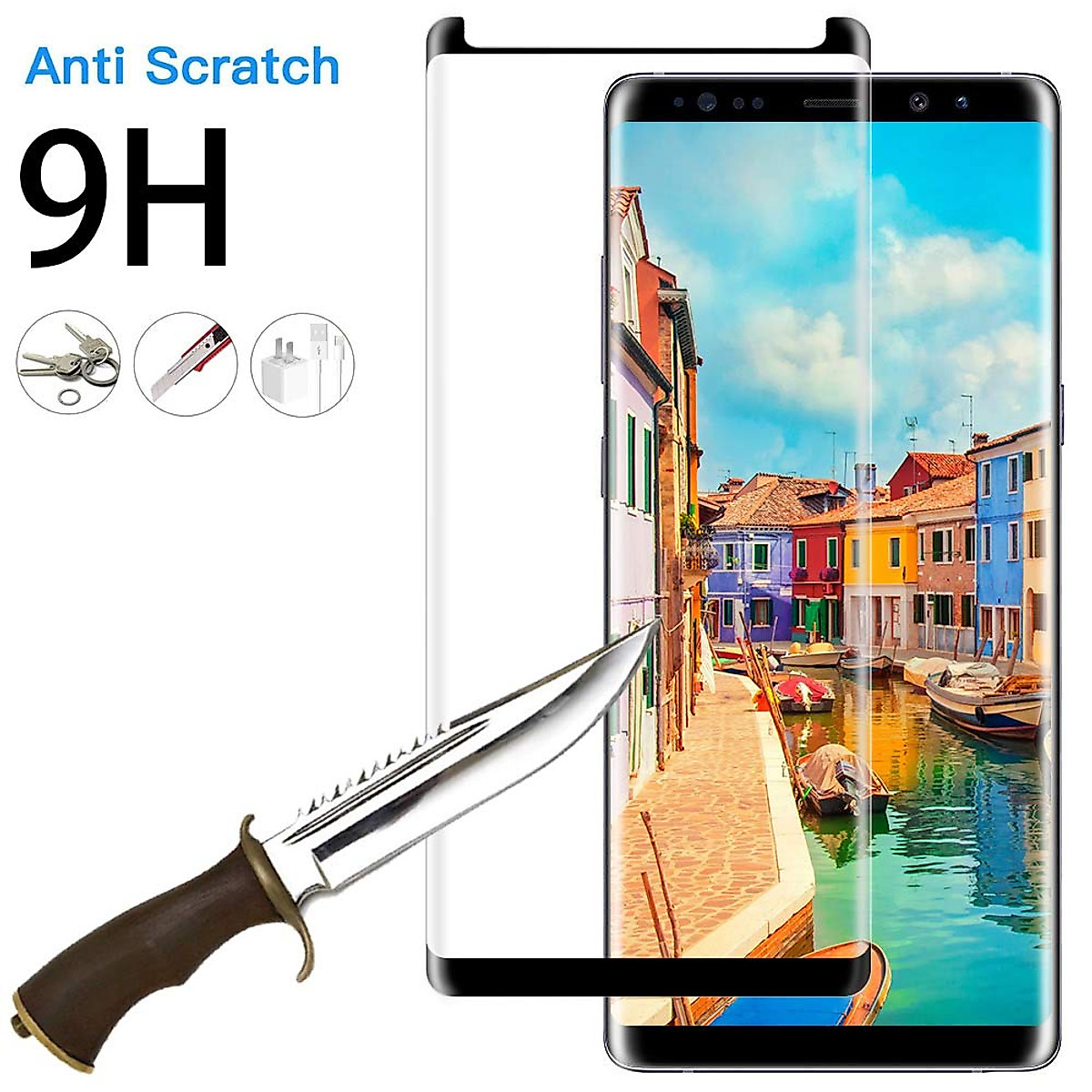 【2-PACK】Coolpow Designed for Samsung Galaxy Note 9 Screen Protector, Case Friendly, Anti-Bubble, 3D Curved, Full Coverage, 9H Hardness, HD Clear, Note 9 Screen Protector Tempered Glass Cell phone Film