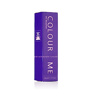 COLOUR ME Purple by Milton-Lloyd - Perfume for Women - Chypre Fruity Scent - Bergamot and Watermelon Notes - Blended with Rose, Patchouli, and Jasmine - for Elegant Ladies - 1.7 oz EDP Spray