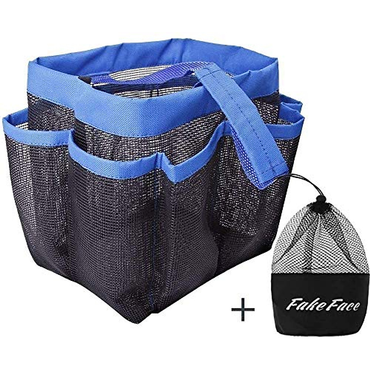 IPENNY Mesh Shower Caddy, Quick Dry Shower Tote Bag Oxford Hanging Toiletry and Bath Organizer with 8 Storage Compartments for Shampoo, Conditioner, Soap and Other Bathroom Accessories