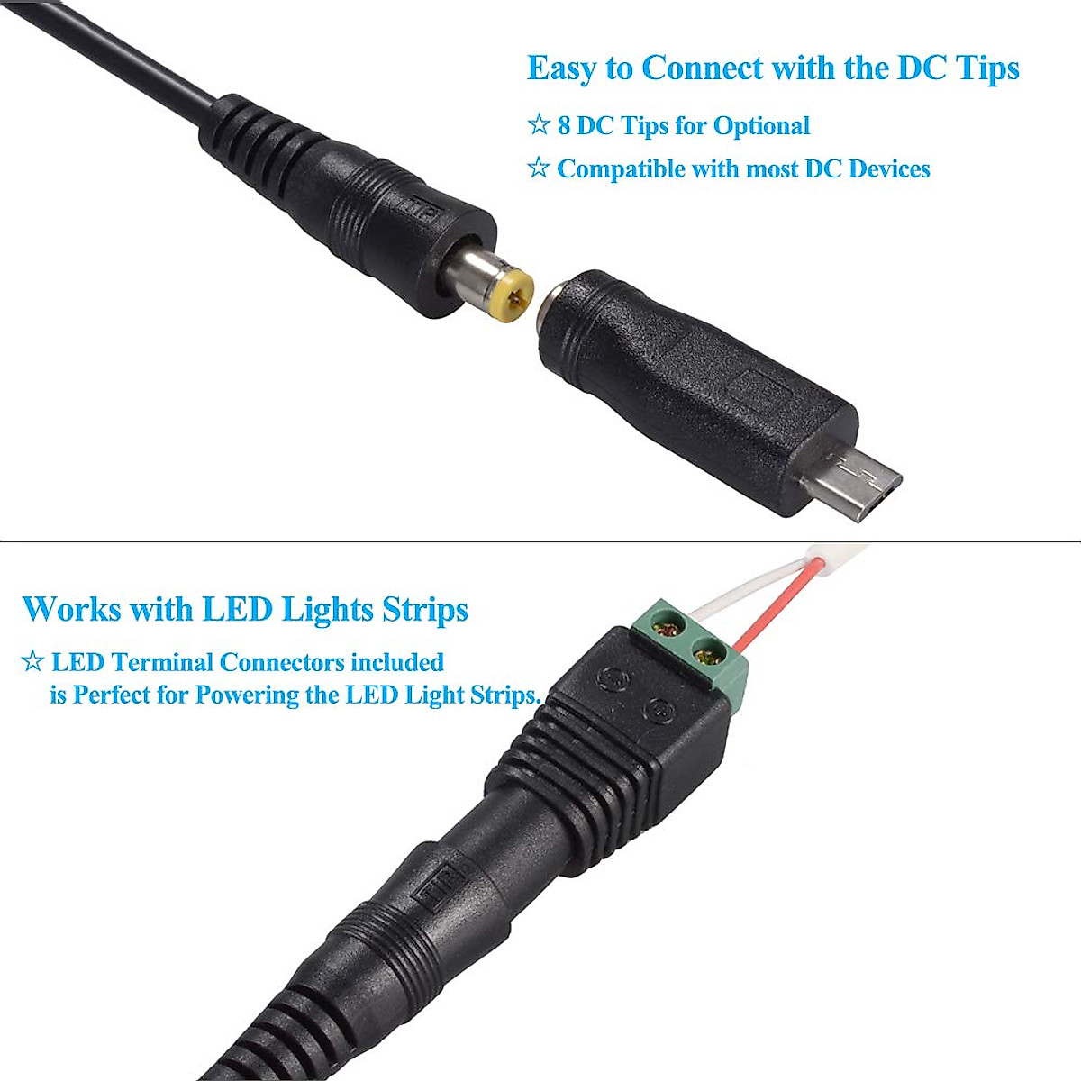 SoulBay 15W AC Adapter Universal Switching Power Supply DC 3V 4.5V 5V 6V 7.5V 9V 12V Charger with 8 Interchangeable Tips for Household Electronics, Adjutable Voltage, 1250mA Max
