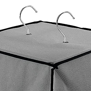 mDesign Soft Fabric Closet Organizer - Holds Shoes, Handbags, Clutches, Accessories - Large, 20 Shelf Over Rod Hanging Storage Unit - Charcoal Gray/Black