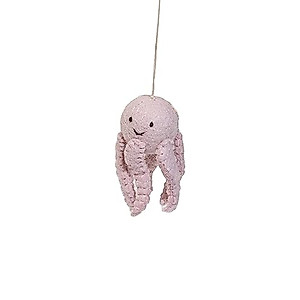 Solas Fifty Two Wool Felt Ocean Animals Hanging Decorations Nursery Decor Felt Animal Figures for Play Set of 5 Handmade Narwhal, Shark, Turtle, Octopus, Whale Christmas Tree Ornaments