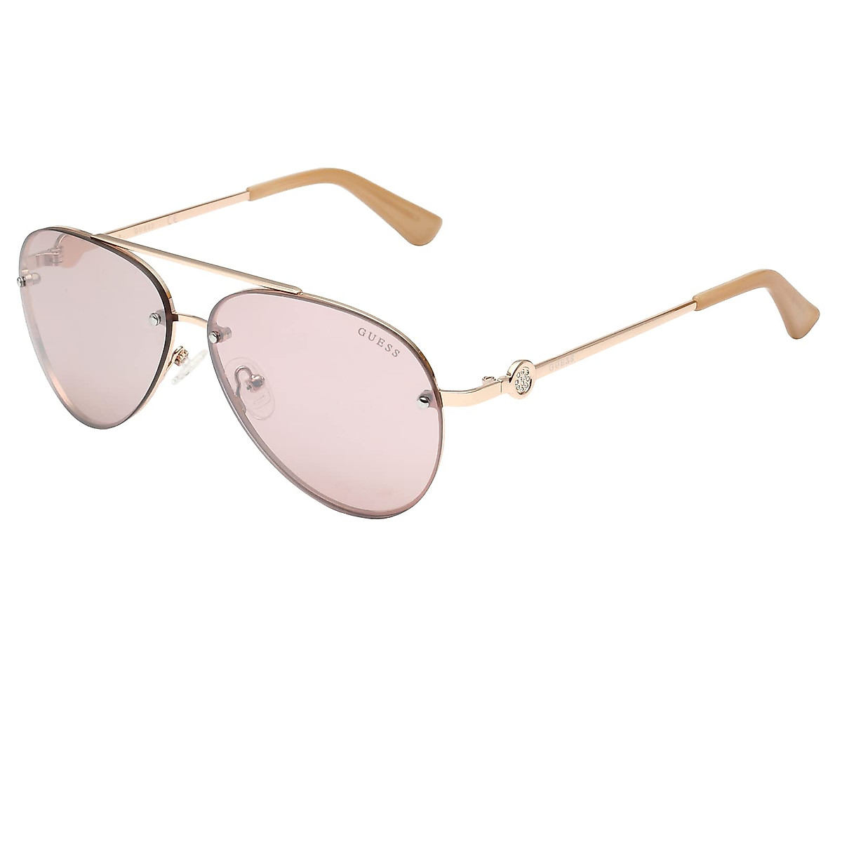 GUESS GF6107 Shiny Rose Gold/Bordeaux Mirror One Size