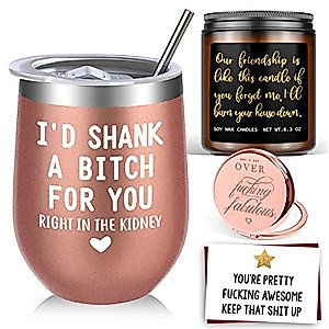 Birthday Gifts for Women Best Friends, Friendship Gifts for Women BFF Gifts Birthday Gifts for Friends Female, Sister Gifts from Sister Lavender Scented Candles Funny Gifts for Women, Her, Friends…
