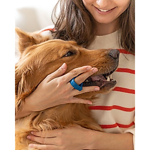 Dog Toothbrush and Bite Block Assistant (Protects Hand and Fingers) Combo Pack by Paw Ready for Puppies' Dogs and Cats Medium Size for use with Pets Between 15-85 lbs. (7-38.5 Kg).