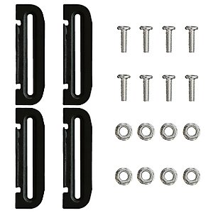 First Choice Products #35 Hook Plate Conversion Kit for Bolt-On Frame to Hook-On Headboard and Footboard - Pack of 4, Black