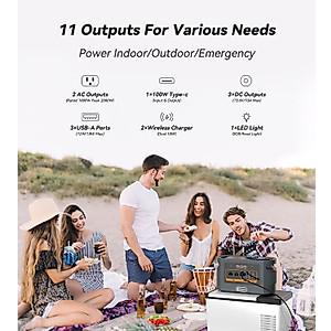 FF FLASHFISH Portable Power Station, 1008Wh/315000mAh LiFePO4 Battery Pack, UPS Solar Generator With 1200W (Peak 2000W) AC Outputs, 100W USB-C, Backup Power CPAP Battery For Camping Home Blackout