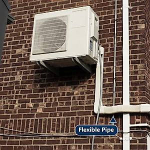 Pearwow 3" W 15Ft L Mini Split Line Set Cover Kit, Decorative PVC Tubing Cover for Ductless Mini Split AC,Heat Pumps Systems,Air Conditioner Lineset Cover,Mini Split Accessories