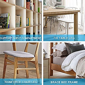 40PCS L Bracket Corner Brace, Stainless Steel L Brackets for Shelves, Metal Corner Bracket, Small Right Angle Bracket for Wood Furniture Chair Drawer Cabinet with 80PCS Screws (0.79 x 0.79 inch)