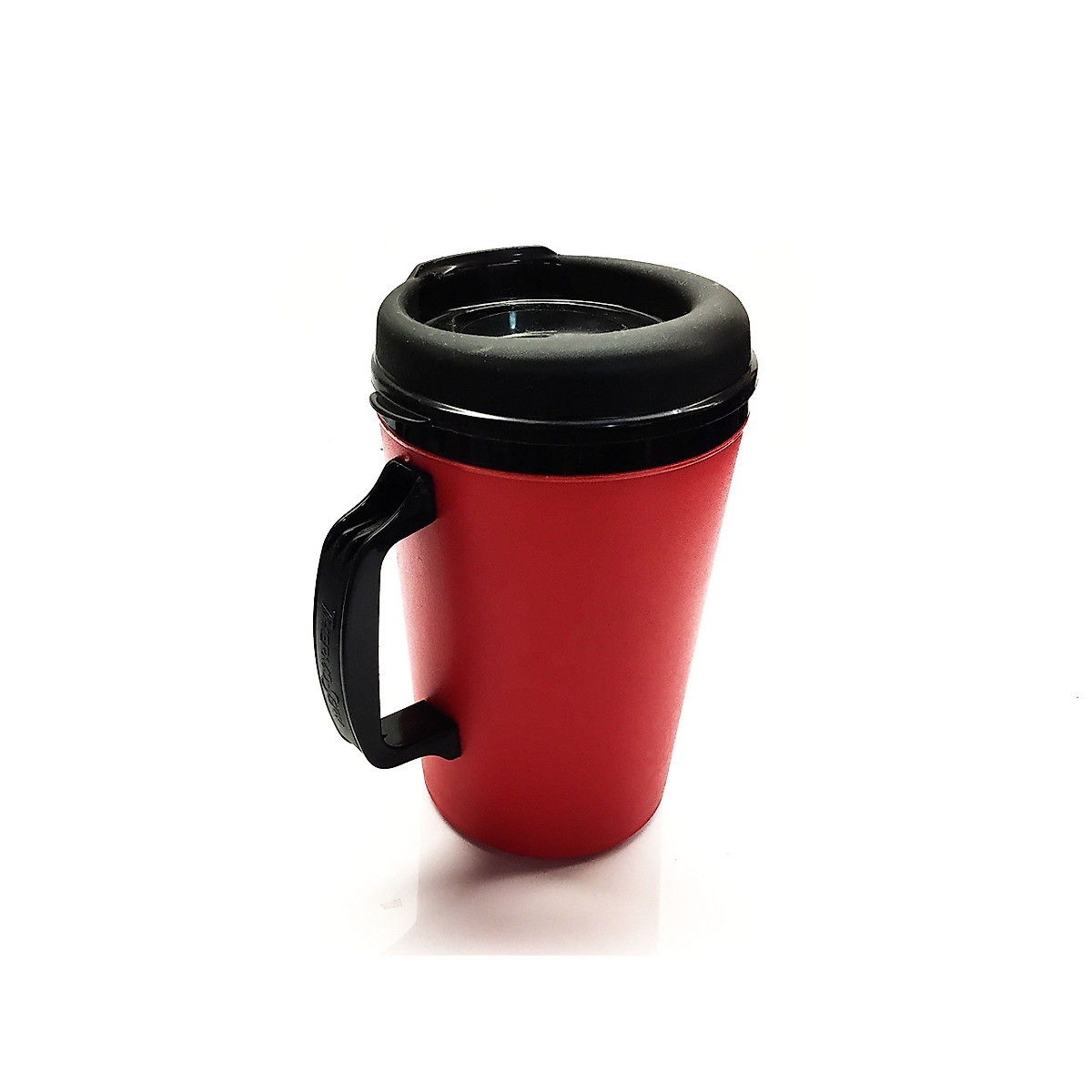 GAMA Electronics 2 ThermoServ Foam Insulated Coffee Mug 20 oz w/Lids (1) Blue & (1) Red