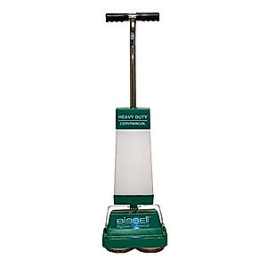 BiSSEll BigGreen BGFS5000 Portable Two Brush Floor Scrubber & Polisher, Polypropylene, 13"" W x 7"" D x 44"" H, White & Green