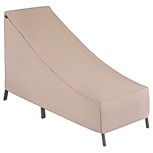 MODERN LEISURE 2934 Chalet Patio Chaise Lounge, Outdoor Cover (65 L x 28 D x 29 H inches), Khaki/Fossil Water-Resistant