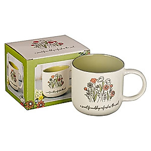 Christian Art Gifts Sage Green Floral Ceramic Coffee Mug – 15 oz. Microwave and Dishwasher-safe Inspirational Scripture Coffee and Tea Mug for Friends with Bible Verse: Sweet Friendship –Proverbs 27:9