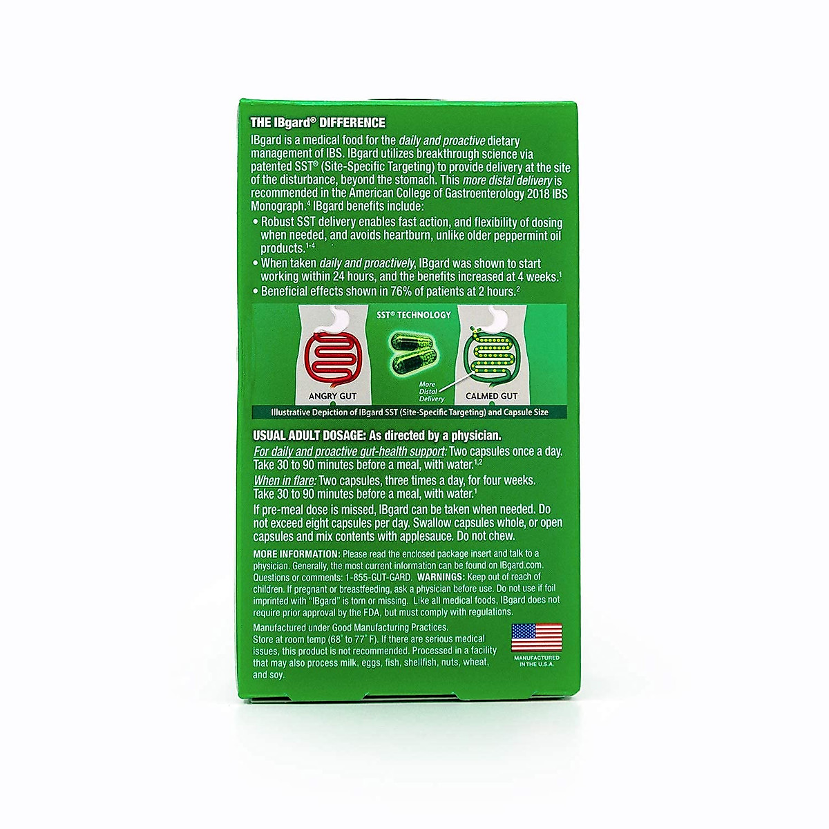 IBgard Gut Health Supplement, Peppermint Oil Capsules for Abdominal Comfort, 48 Capsules (Packaging May Vary)