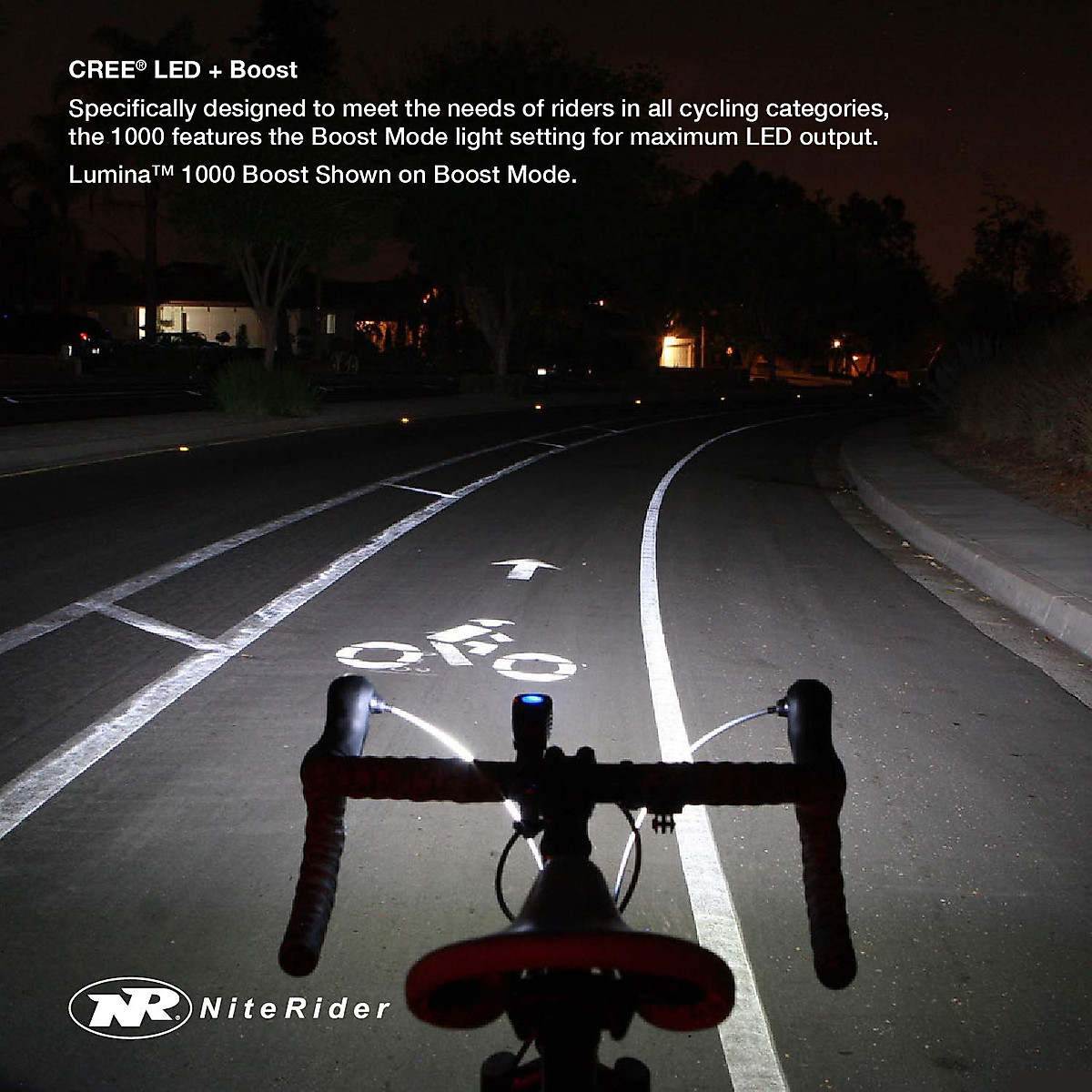 NiteRider Lumina 1000 Boost Front Bike Light Sabre 110 Rear Bike Light Combo Pack- LED USB Rechargeable Bicycle Headlight Water Resistant Mountain Road City Commuting Cycling Safety