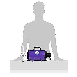 Flying Pig High Velocity Dog Pet Grooming Dryer w/Heater (Model: Flying One, Purple)