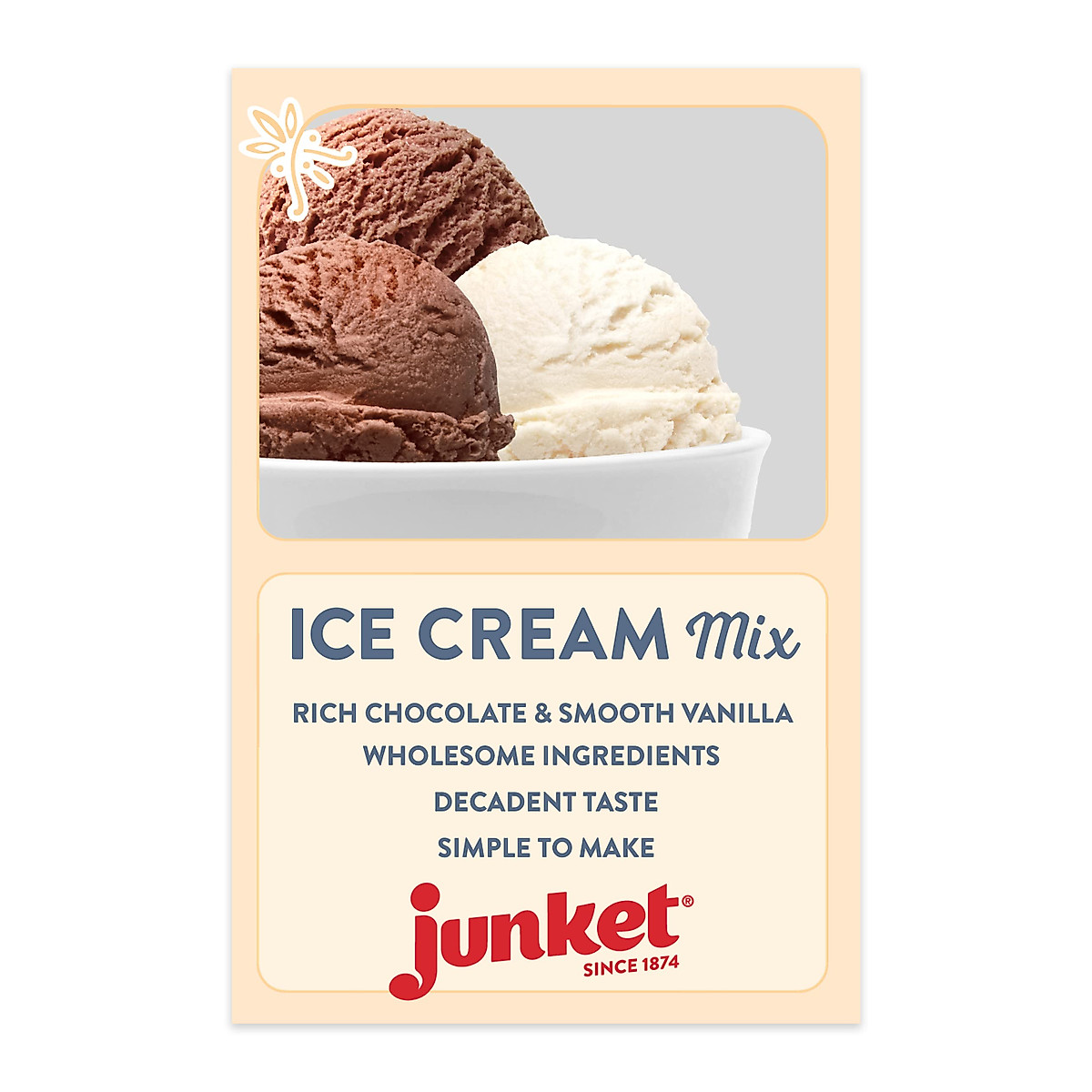 Junket Ice Cream Mix Bundle - 2 Vanilla, 2 Chocolate (4 Total)
