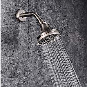 High Presssure Shower head, Premium Chrome Bathroom Fixed Showerhead, 5 Spray Settings Showerheads for Low Water Flow- Excellent Shower Head Replacement for Luxury Shower Experience