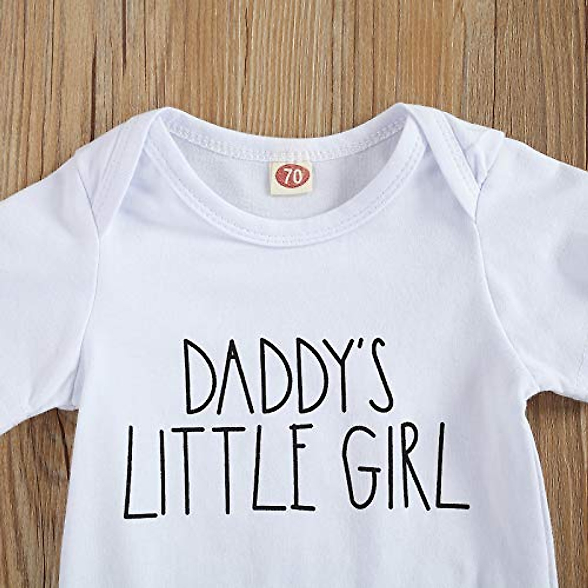 Newborn Infant Baby Girl Daddys Little Girl Short Sleeve Romper Tops Sunflower Shorts Pants Headband Summer Outfits (White-Sunflower, 0-3 Months)