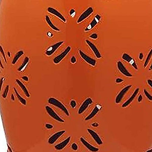 XARONF Butterfly Color Glaze Hollow Ceramic Drum Stool, Garden Round Stool, Porcelain Stool for Shoe Changing Stool, Dressing Chair and Bathroom Stool. (Color : Blue)