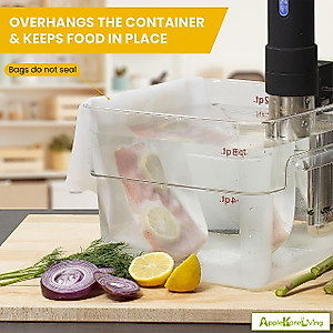 Revolutionize Sous Vide Cooking with AppleKoreLiving Sous Vide Reusable Silicone Bags | Set of 2 Large BPA Free Bags | Thinner and More Flexible than other Reusable Vacuum Seal Bags