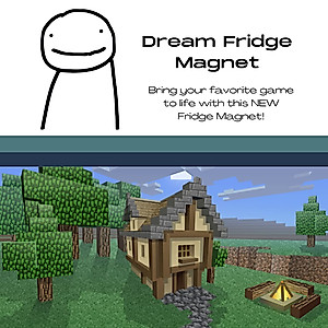 Dream Fridge Magnet - Perfect for Fans of The Video Game - SMP Decorative Dream Fridge Magnet for Home, Office, or Game Room Decor - Made in The USA