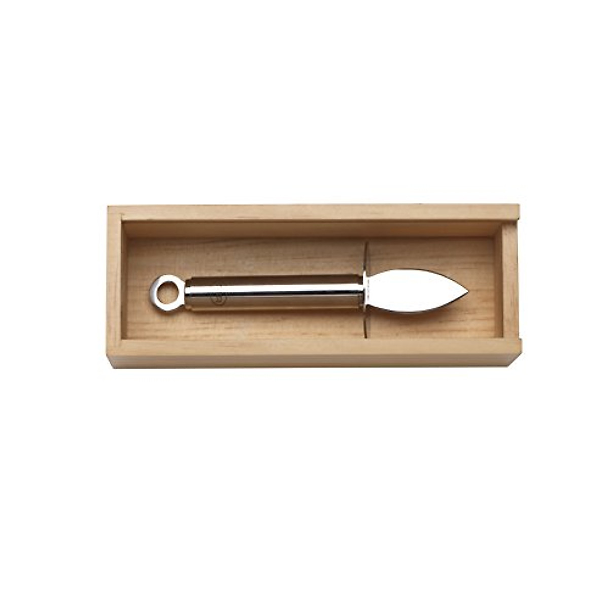 TOR Kitchenware Oyster Shucker Knife in Naturalwood Gift Box The German Patented Stainless Steel Oyster Shucking Knife and Opener Tool