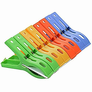 heaven2017 Set of 8 Large Plastic Clothespins Beach Towel Clips Blanket Quilt Clamps